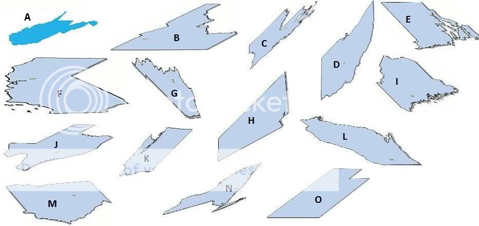 States from their wacky shapes (pics) Quiz - By midlifecrisis