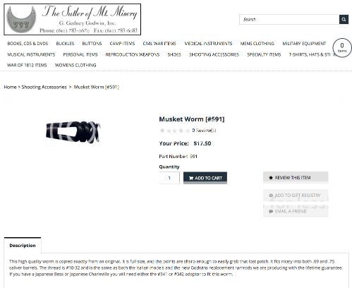 Ramrod Worm | The Muzzleloading Forum